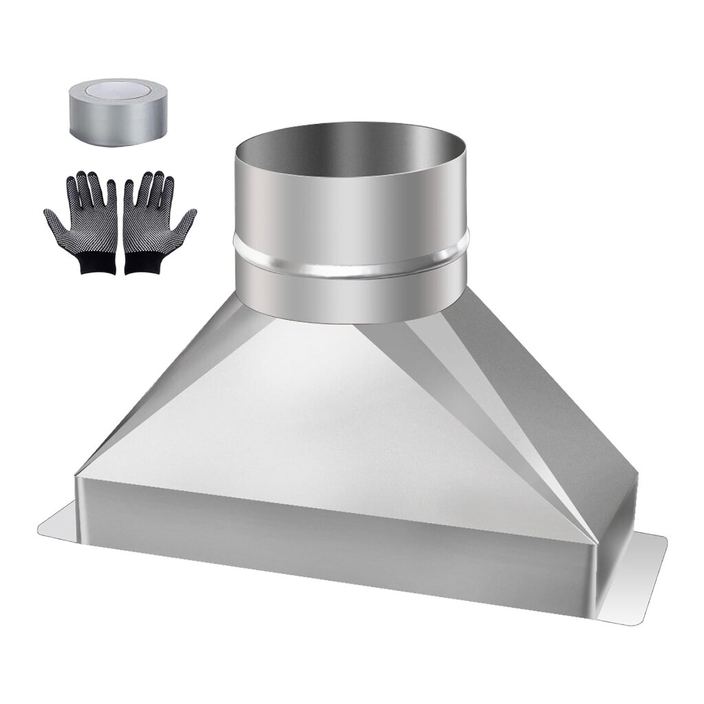 4-дюймовый Стальной Набор Микроволновых Вентиляционных отверстий Переходные Адаптеры Герметичных конструкций Устройство для подключения воздуховода 3.25x10 к Круглой Выхлопной системе