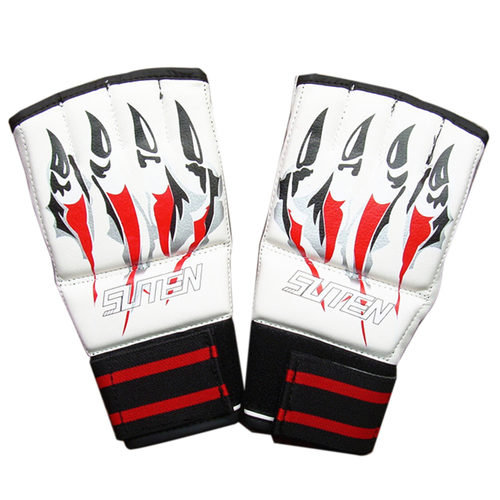 Перчатки для бокса полу пальчатые MMA перчатки для тайского пинга тренировочные перчатки для мешка для бокса спортивные перчатки для тренировки самбо спаринга тренировки с мешком для пинга Материал PU EVA Цвет Красный Черный Синий Белый Размер 22*12*2 см