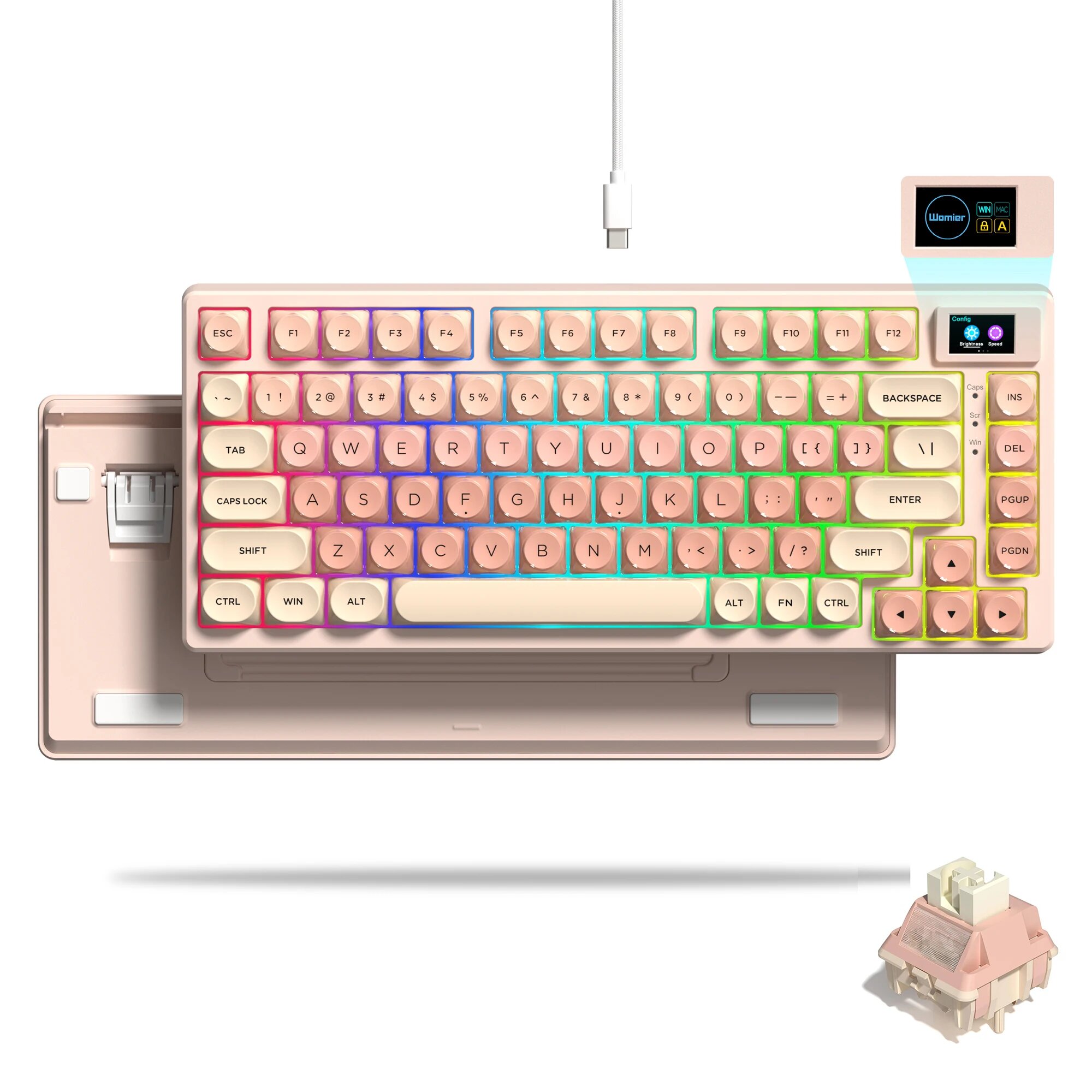 Womier S-K80 75% механическая геймерская клавиатура fen