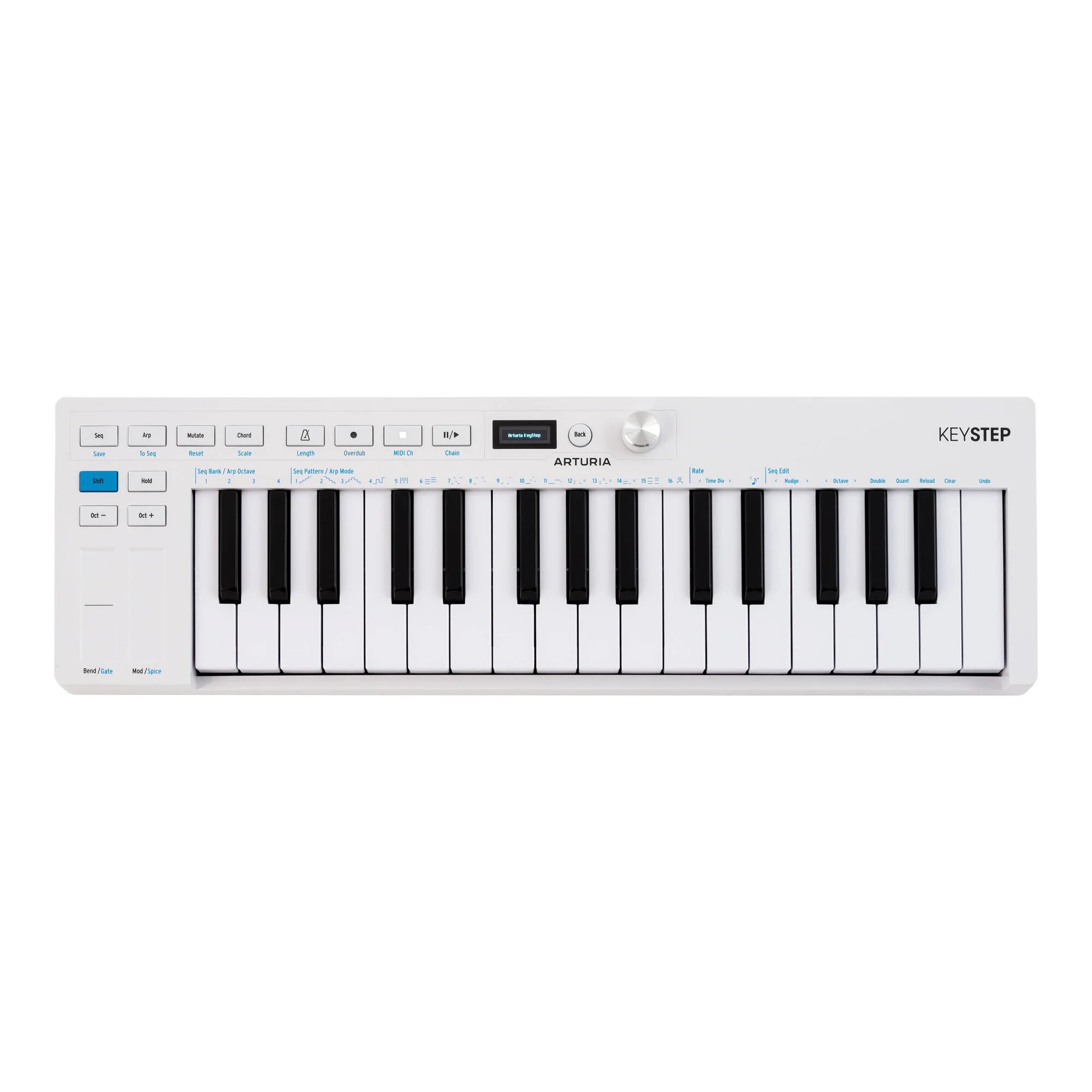 MIDI-клавиатура Arturia KeyStep MK2, 32 полноразмерных клавиши, OLED-дисплей, белый