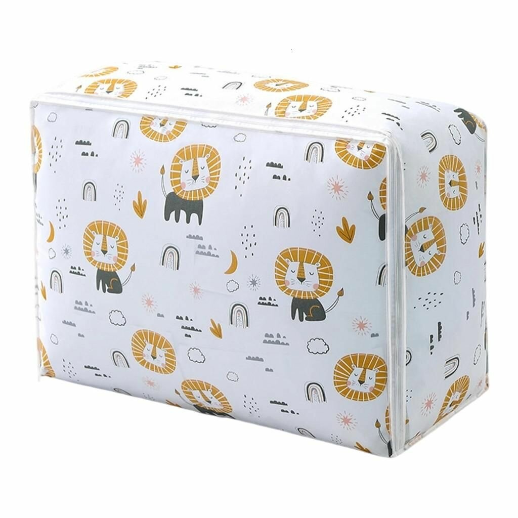 Многоразовый PEVA мешок для хранения с молнией для одежды, одеял, домашнего переезда, - L размер - 3