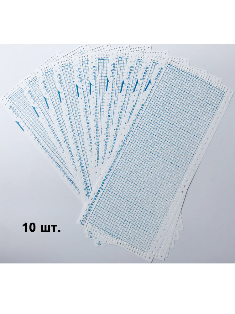 Перфокарты чистые для 5 класса вязальных машин, комплект 10 шт, рапорт 24 иглы совместимые с KH260 KH868 KH860 для Silver Reed и Brother, рулон Classic для создания узоров