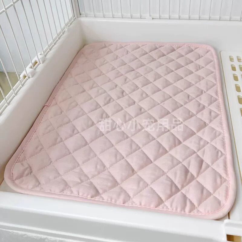 Коврик для клетки Dayang R81, однотонный, хлопковый, для кроликов и морских свинок, моющийся, R100 Светло-розовая