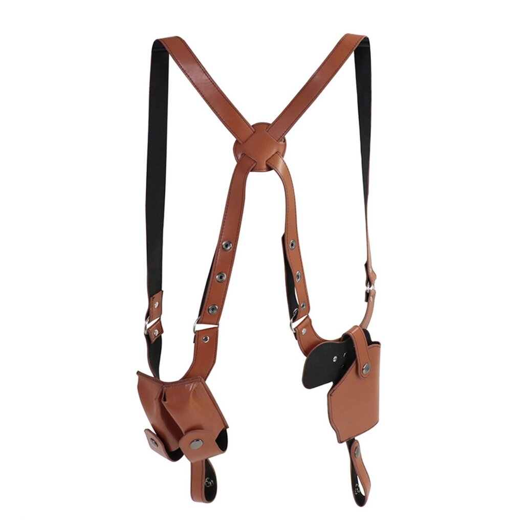 Универсальная кожаная наплечная кобура с регулируемыми ремнями