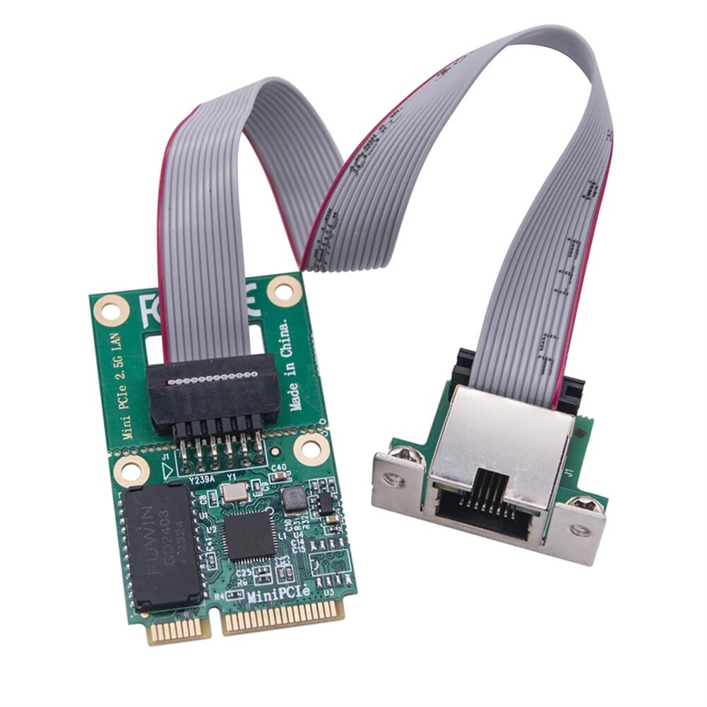 Jonsbo Sетевая карта M.2 Gigabit Ethernet RTL8125BG Mini PCIE NIC 2.5G