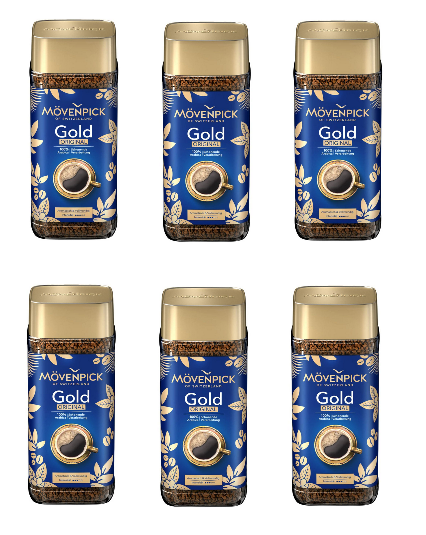 Кофе MOVENPICK Gold Original растворимый, сублимированный, 100 гр - 6 штук