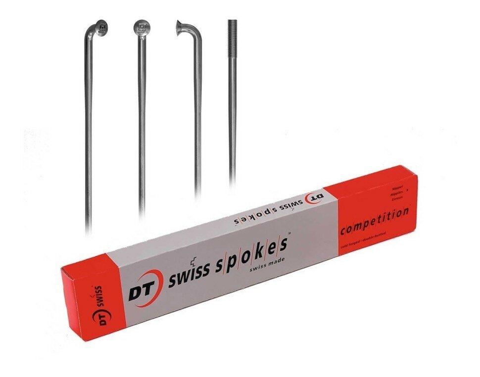 Набор из 32-х спиц DT Swiss Competition 2.0/1.8/2.0 x 236 мм, без ниппелей, нержавеющая сталь
