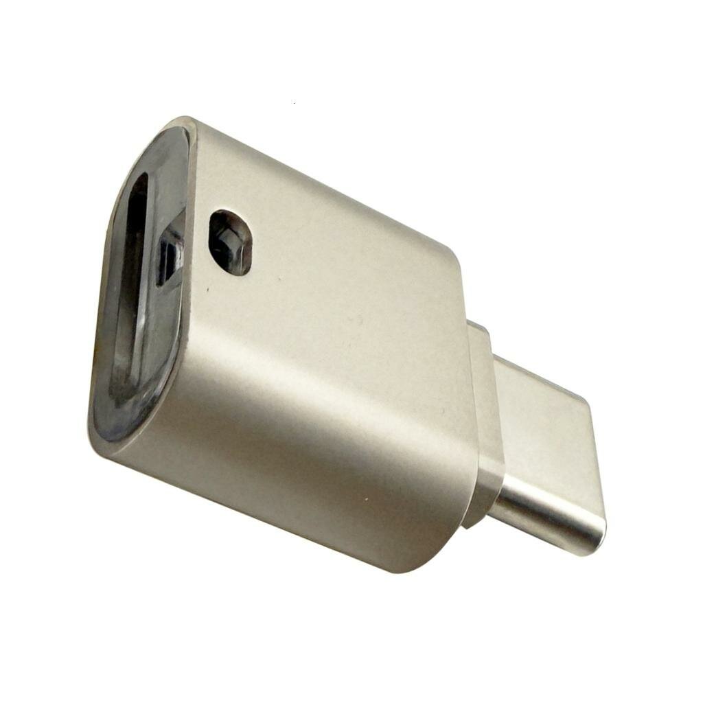 Кардридер Type C - MicroSD с брелоком, Серебро