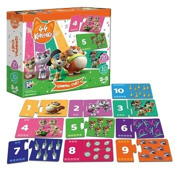 44 Котенка Игра развивающая 44 Котенка Цифры. Счет VT5202-07 с 3 лет