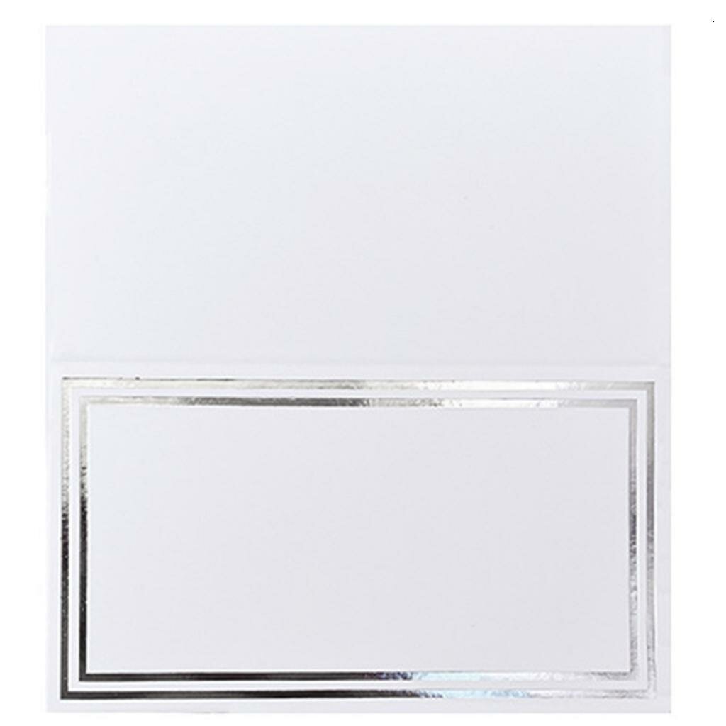 Набор из 50 карточек для рассадки на свадьбу, Серебро