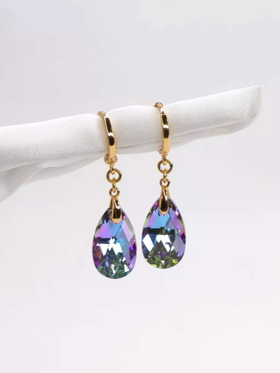 Серьги, кристаллы Swarovski