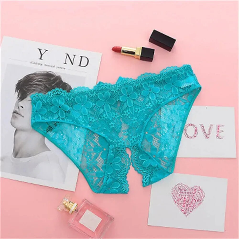 Женское сексуальное нижнее белье, трусики, брифы, прозрачные, для секса L, Green A