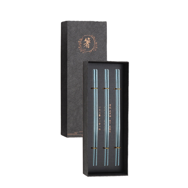 Чистые титановые палочки для еды, цветные палочки с ледяным цветком, домашние нескользящие палочки, посуда для кемпинга на открытом воздухе, палочки для горячего горшка, набор подарочных коробок из титана