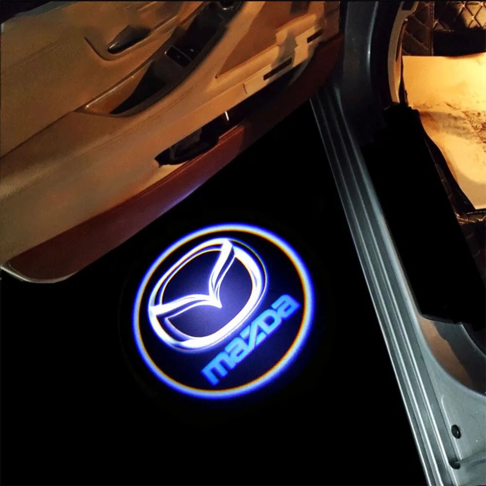 Светодиодные лампы/Автомобильные фонари/Проекция логотипа авто/Мазда , Mazda 6 GH MPV CX9 RX8,(2 шт.)