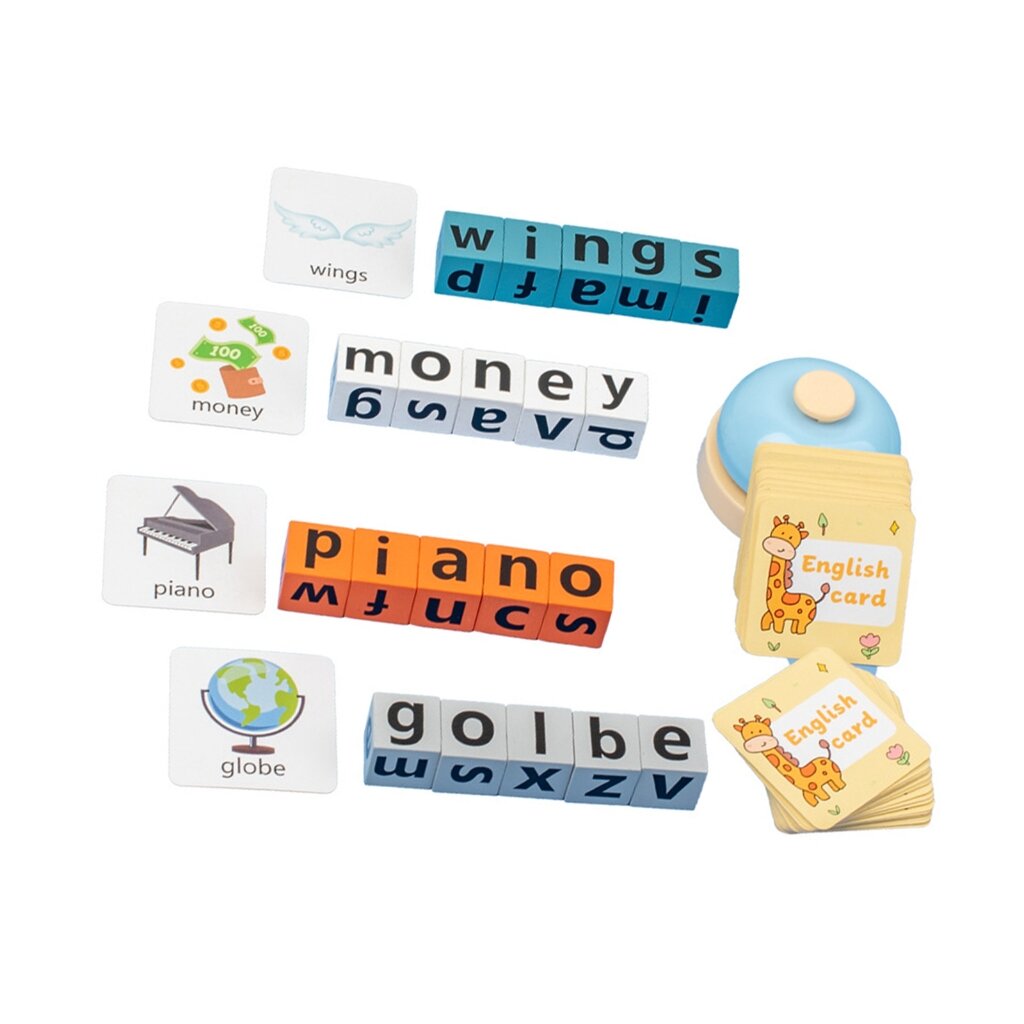 Обучающая Карточка Английского Слова-Головоломка Для Детей, Интерактивная Игра По Правописанию