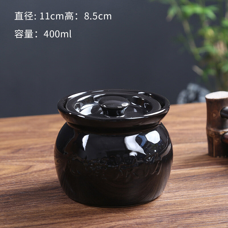 Керамическая глиняная кастрюля для тушения с крышкой, водосепаратор, миска для закусок в отеле и ресторане, суповая чашка, китайский стиль домашней кастрюли для тушения