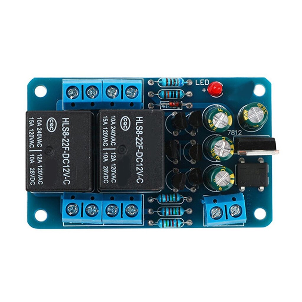 Плата защиты динамиков с реле для усилителя