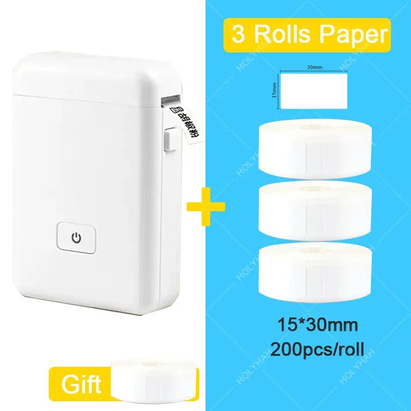 Портативная машина для изготовления этикеток HP2S, мини-карманный термопринтер для этикеток, Bluetooth, цена, сделай сам, машина для изготовления наклеек с датой