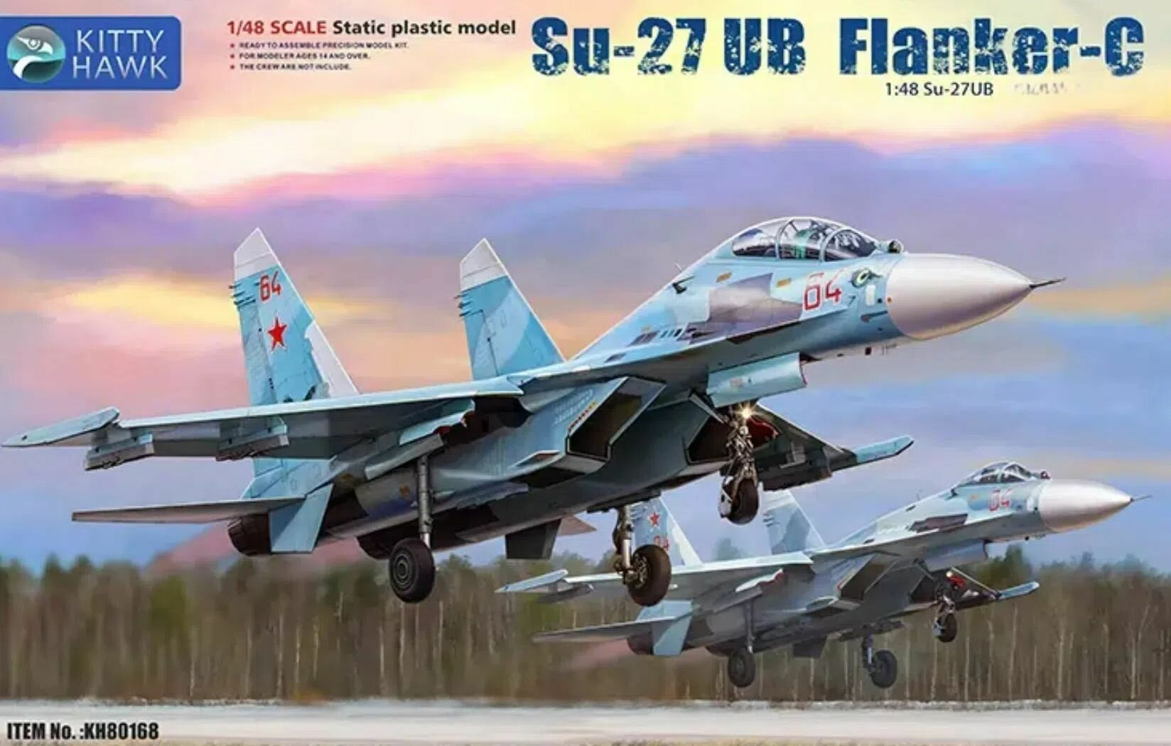 Kitty Hawk KH80168 1/48 Su-27(Су-27) UB Flanker-C Модель сборки самолёта