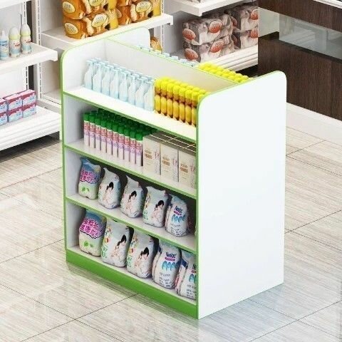 Новая модель полок для магазина для мам и детей, витрина для детского молока, деревянный островной шкаф, полки для игрушек, выставочный стеллаж