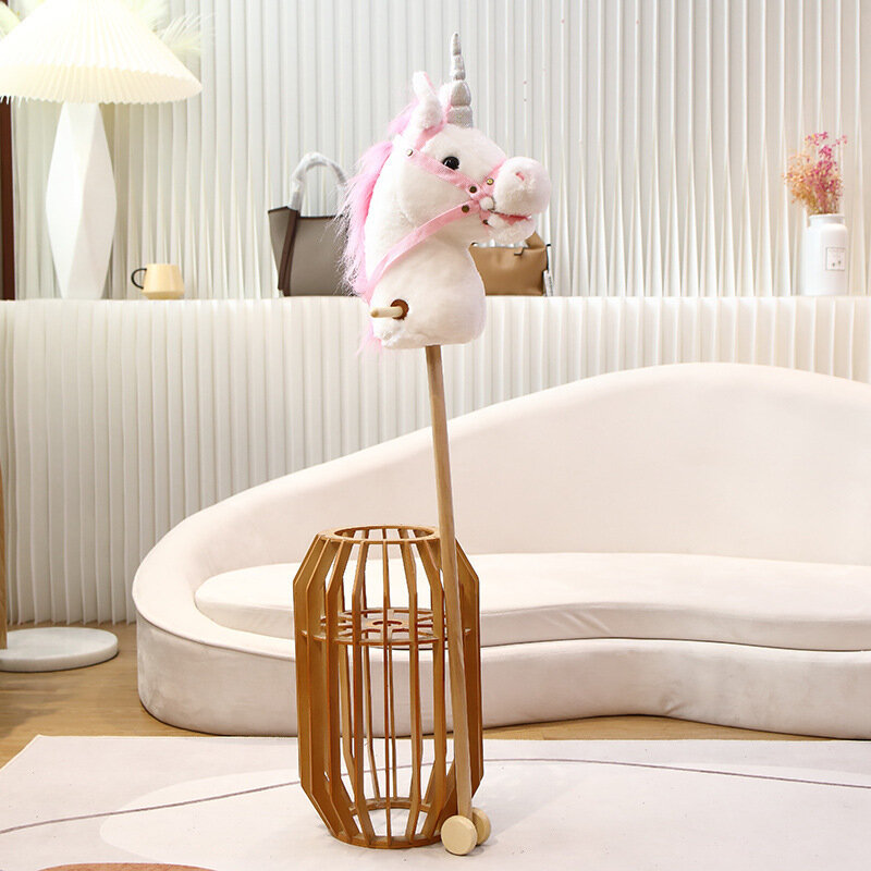 Креативная мультяшная детская палка для катания с лошадиной головой и роликовыми коньками, детский праздничный подарок, плюшевая игрушка, реалистичная, в наличии, маленький пони