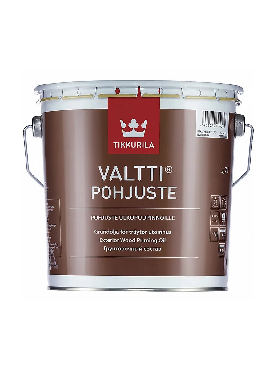 VALTTI PRIMER грунт антисептик, содержащий масло 2,7л