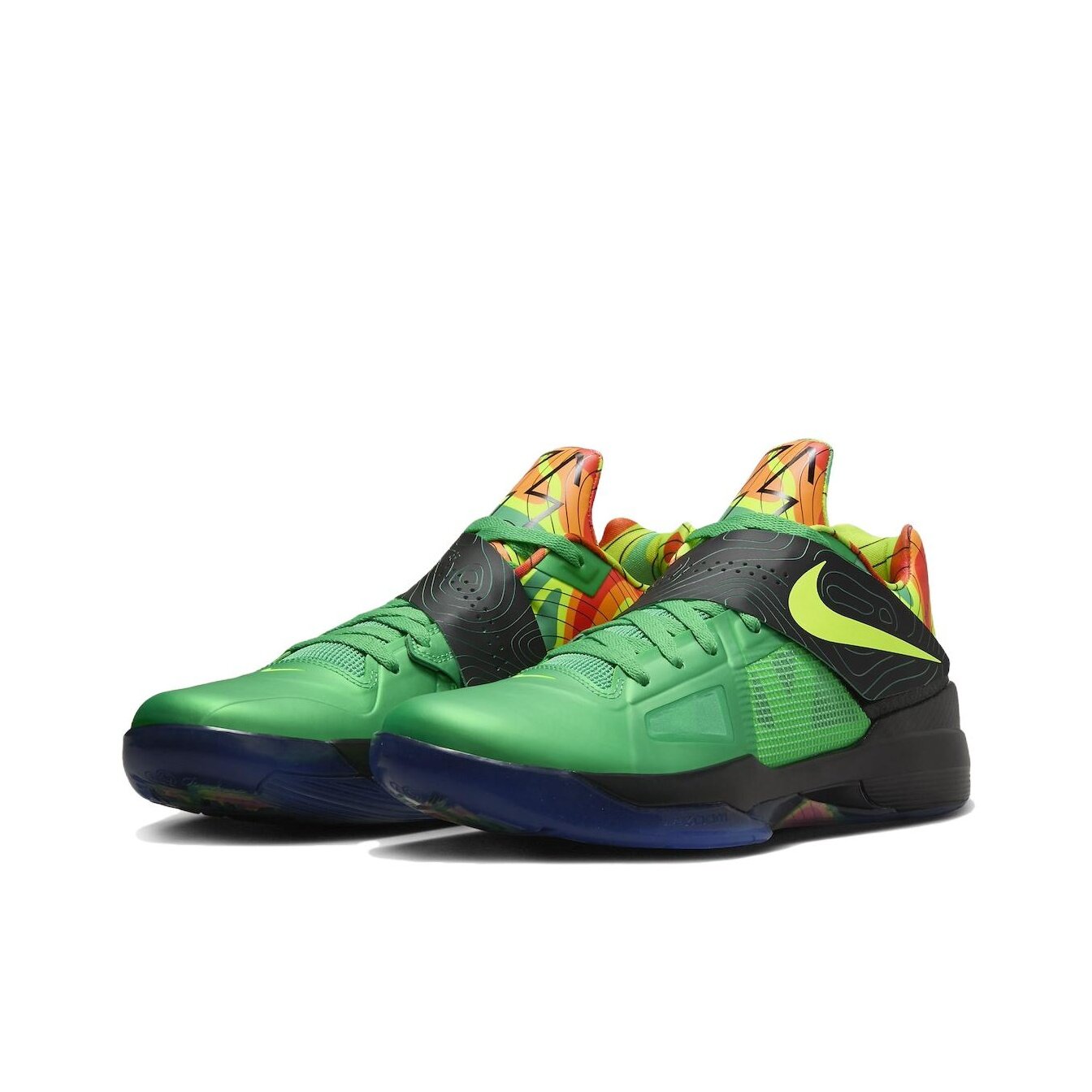 Кроссовки NIKE KD 4, размер EU 40 стопа (25CM), черный/зеленый — фото 1