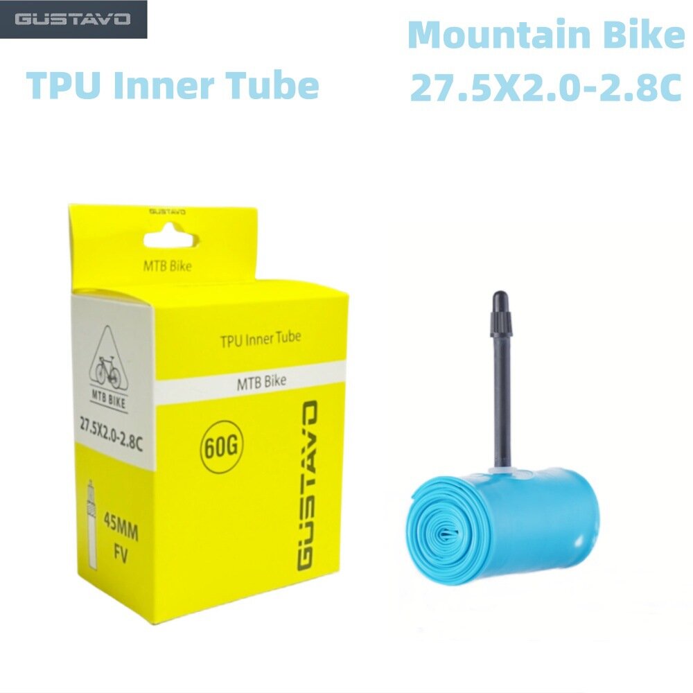ГUSTAVO камера для горного велосипеда MTB материал TPU камера 26 27.5 29 дюйм 2.0 -2.8c(27.5X2.0-2.8C)