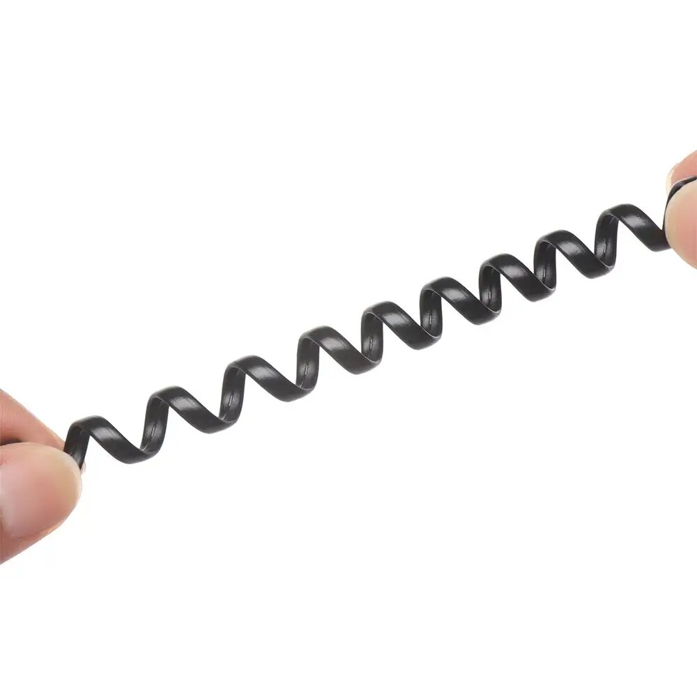 Черный спиральный телефонный провод 2м/3м black-1