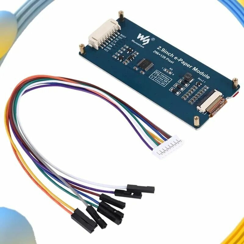(R J) 2.9-дюймовый интерфейс E-Ink Display с локальным обновлением, разрешение 296X128, SPI, совместим 4 /