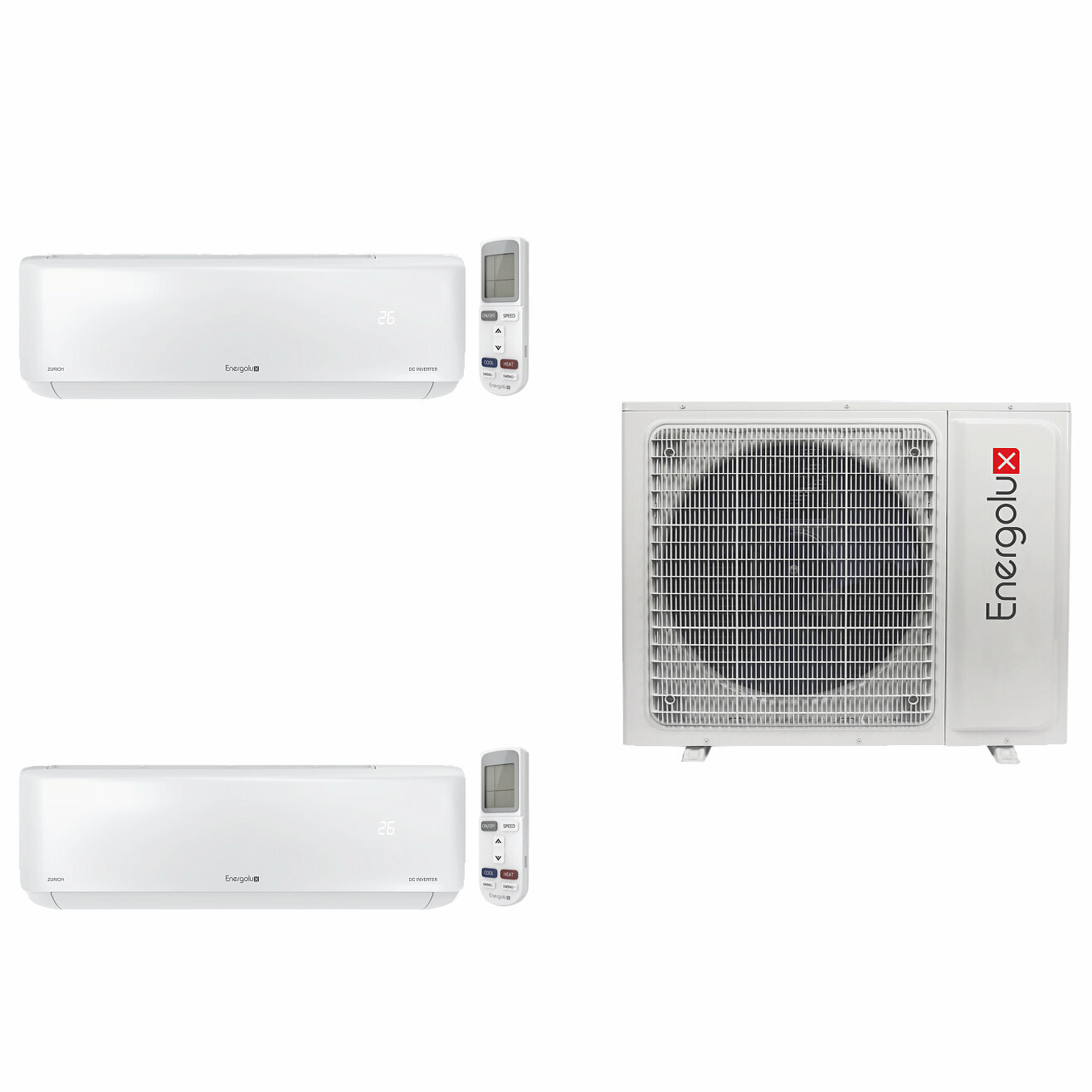 Мульти сплит-система Energolux Smart Multi SAM14M2-AI/2 + SAS09M5-AI + SAS09M5-AI, инвертор, на 2 комнаты, 2 внутренних