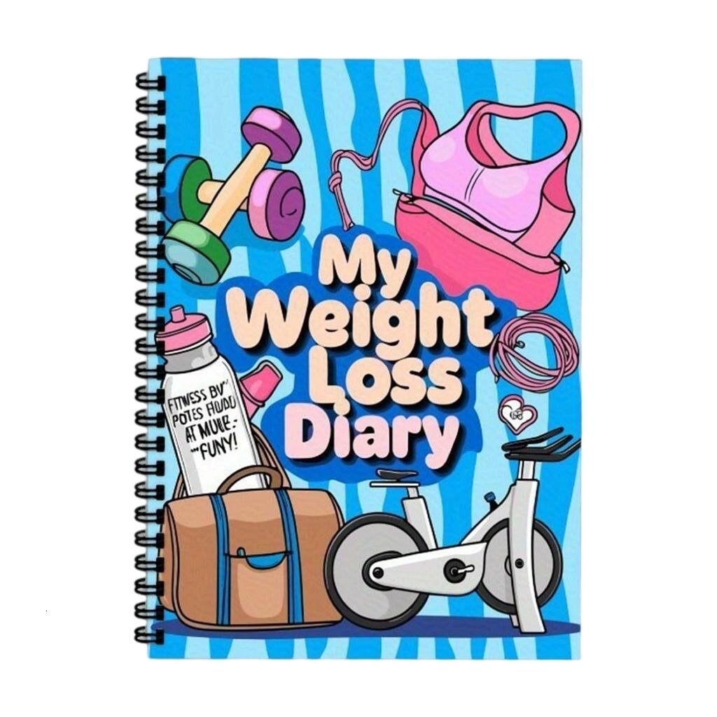 Компактный дневник питания для записи прогресса, Синий