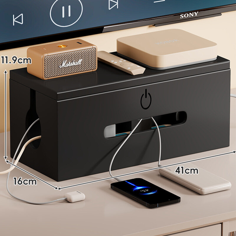 Коробка для хранения удлинителя, розетка, коробка для управления проводами, настольный органайзер, коробка для удлинителя и кабелей