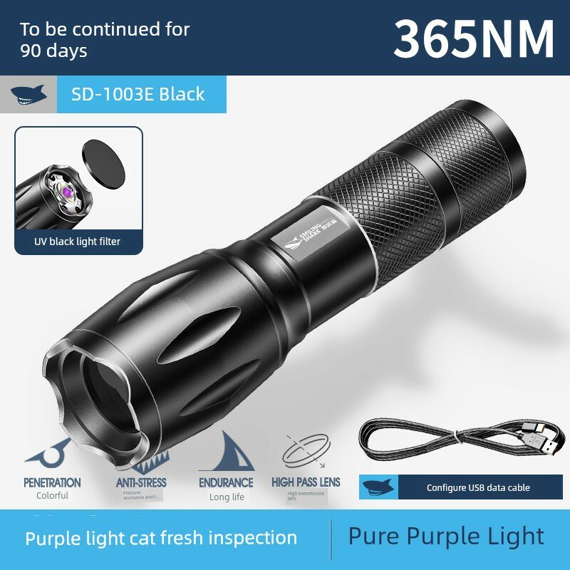 Специальный УФ-фонарь для идентификации нефрита, 395 нм, ультрафиолетовый, перезаряжаемый, мощный, сверхъяркий