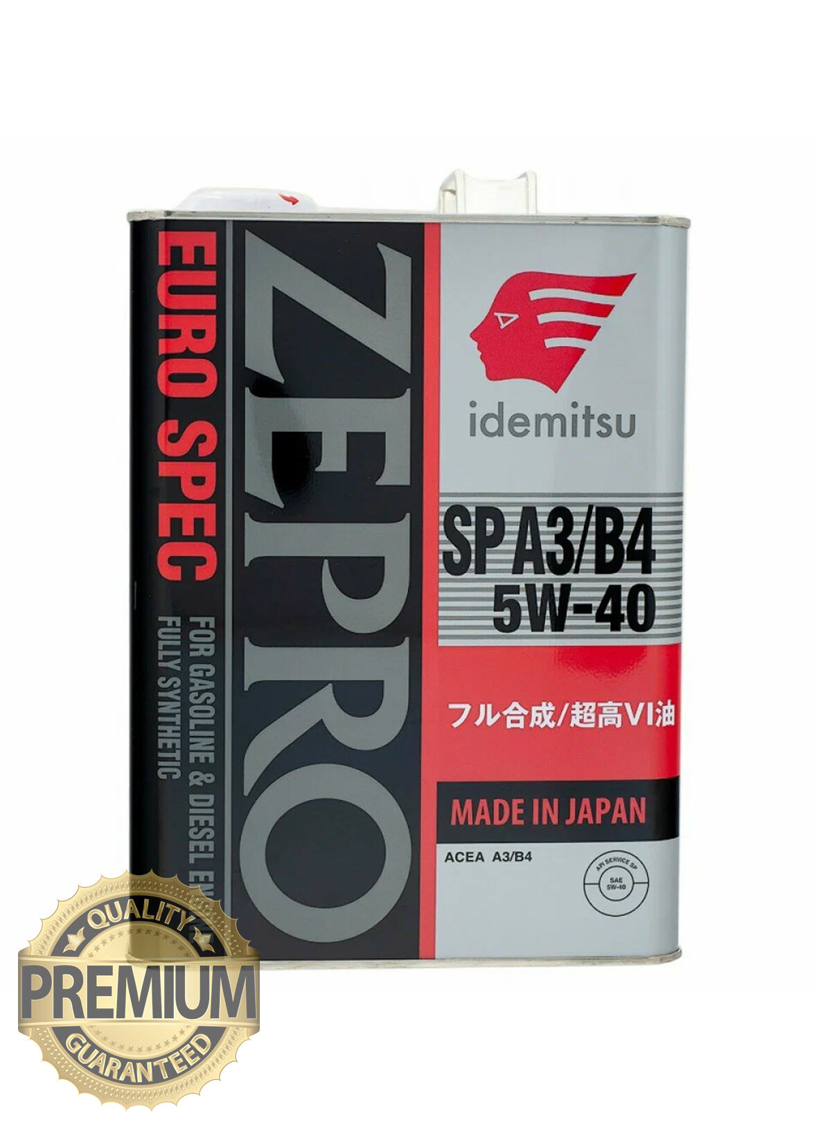 Синтетическое моторное масло IDEMITSU Zepro Euro Spec 5W-40, 4 л