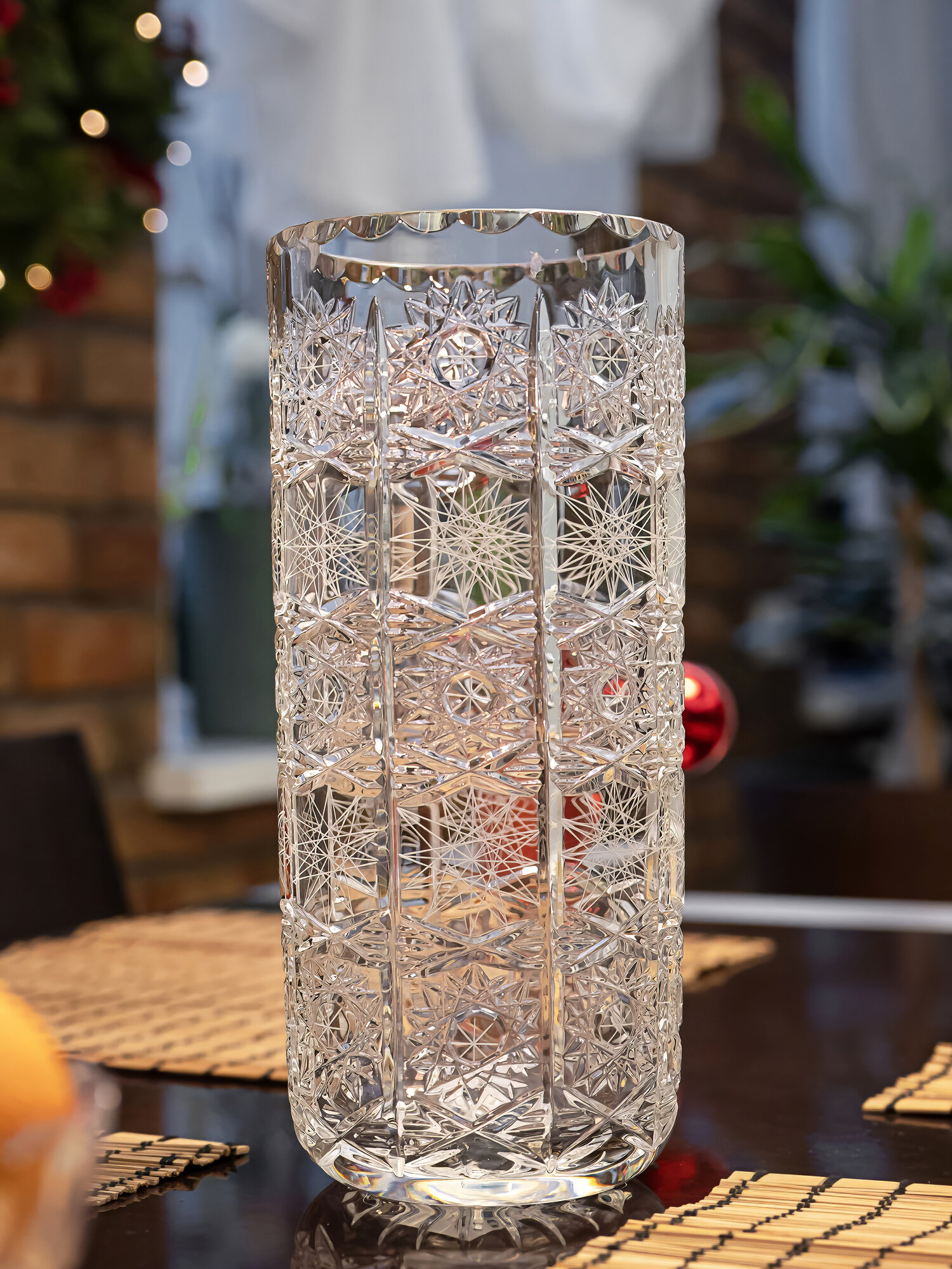 Хрустальная ваза для цветов, настольная, высота 30 см, Неман 5557 - 1100/18