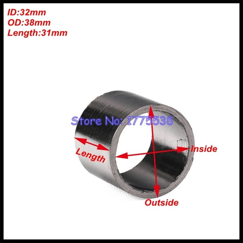Универсальный ID: 22 29 30 32 35 38 43 45 50 51 55 мм мотоциклетный глушитель, прокладка трубы, уплотнительное кольцо для Ninja400 MT07 R25 и т. д. D-(32mmx38mmx31mm)
