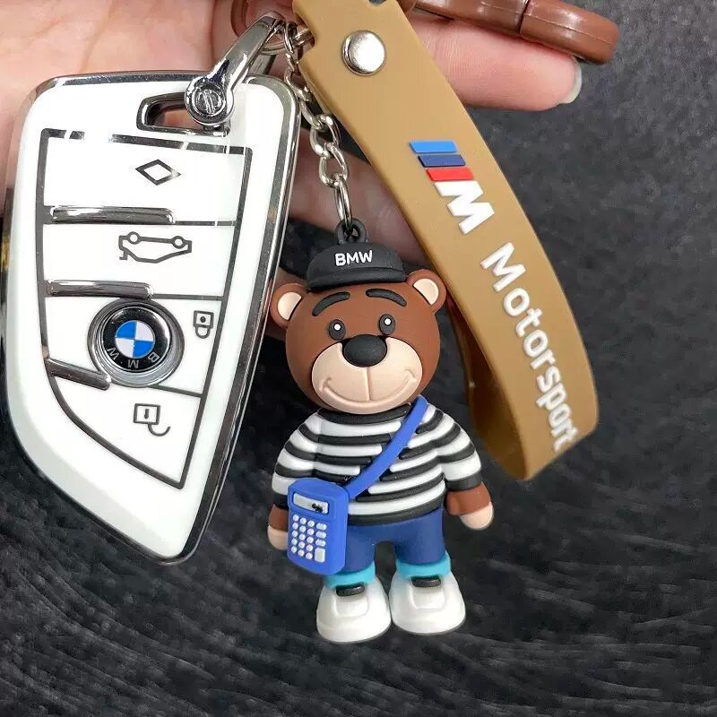 Брелок для ключей BMW Bear Doll Blade Square 3, серия 5 x1, мини-брелок для ключей, высококачественный оригинальный