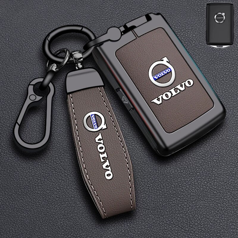 Чехол для ключа Volvo 2025 года, модель XC60, из натуральной кожи, для S90, XC40, полный чехол для S60, мужской, для