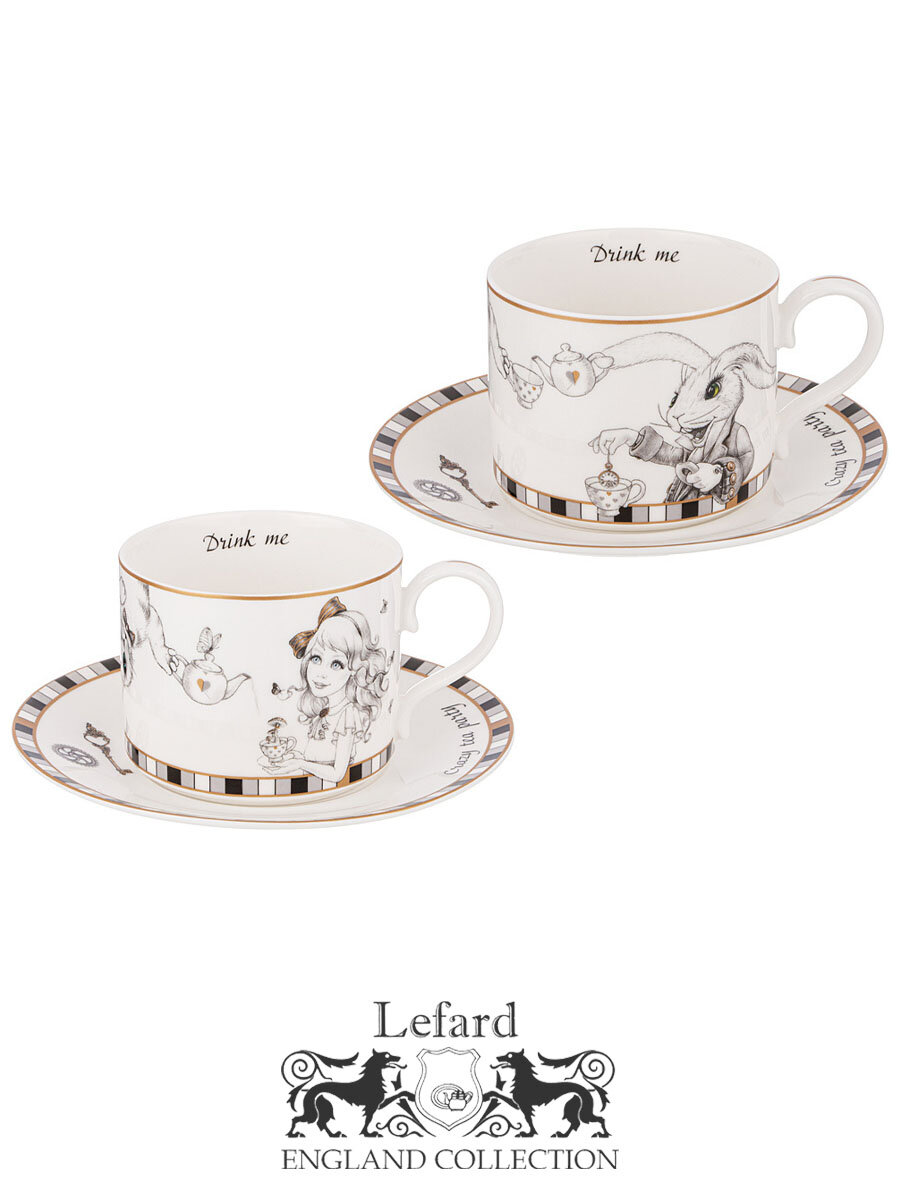Чайный набор фарфоровый Lefard Wonderland, 300 мл, на 2 персоны 4 предмета
