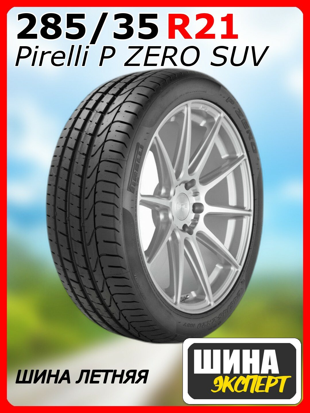 Шина летняя 285/35/21 Y 105 PZero XL Run Flat (BMW) для легковых автомобилей 2306200