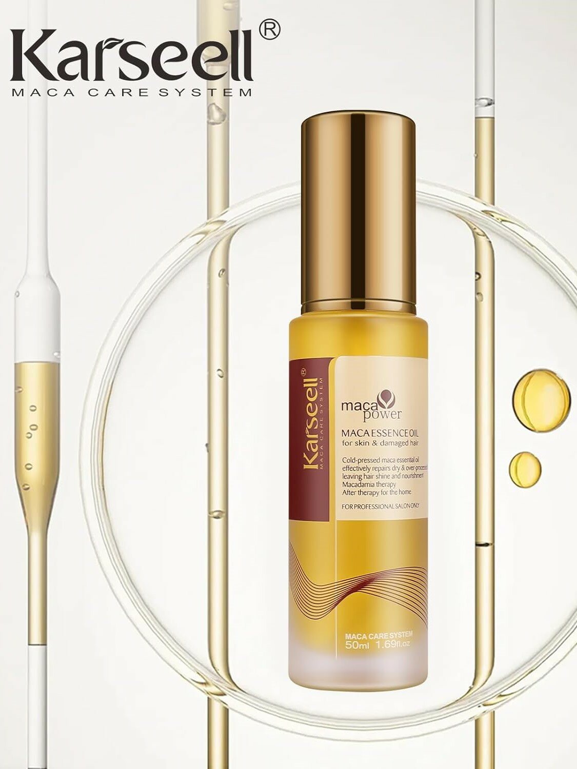 KARSEELL Масло для поврежденных волос, несмываемое, 50 мл