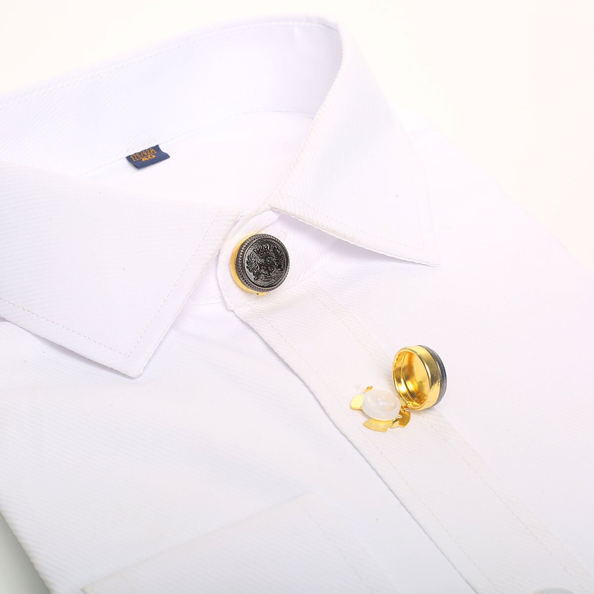 2 Шт Накладки на пуговицы, Ретро-металл, Эксклюзивные аксессуары для мужчин, Зажим для пуговицы