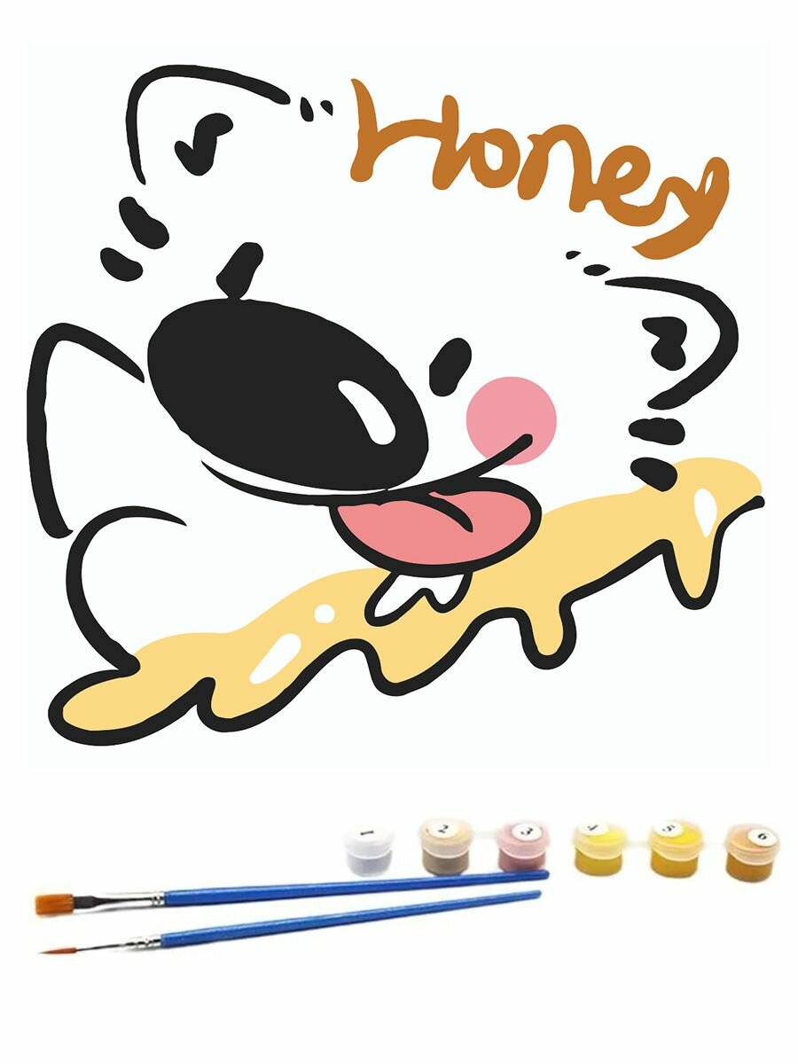 Картина по номерам для детей, 10x10 см