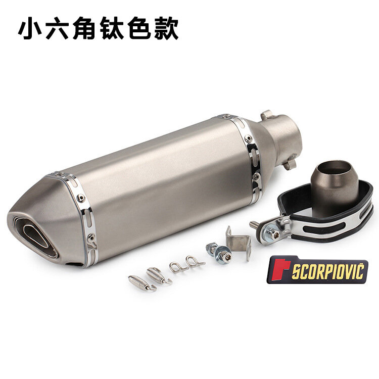 Выхлопная труба для мотоцикла Fuxi Kawasaki с большим объемом, маленькая шестигранная универсальная Huanglong 600 Scorpio, модифицированный глушитель