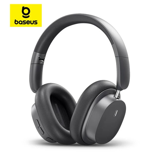 Беспроводные Bluetooth-наушники Baseus Bowie D05 с 5,3-дюймовым высококачественным 40-мм динамиком, складной конструкцией и временем автономной работы до 70 часов.