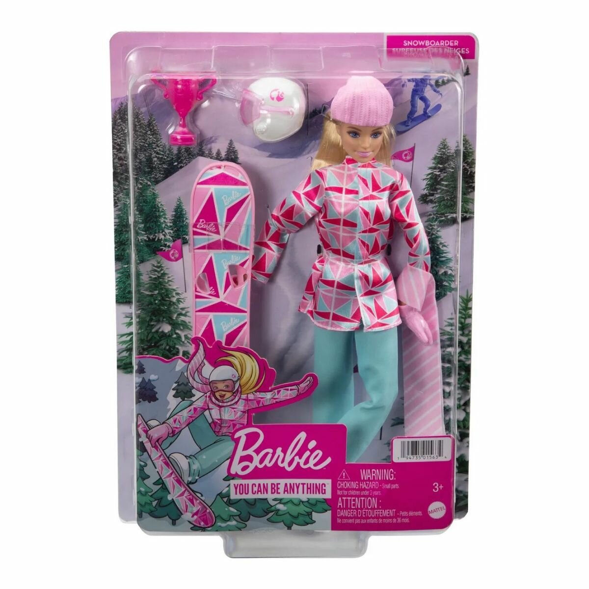 Шарнирная кукла Барби HCN32 зимние виды спорта - Сноубордист Barbie Mattel