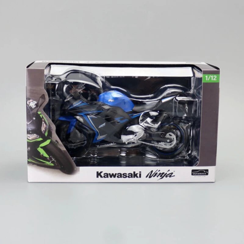 BeiDuDu 1/12 Kawasaki Ninja 250 металлическая модель мотоцикла Темно-синий, Blue with box