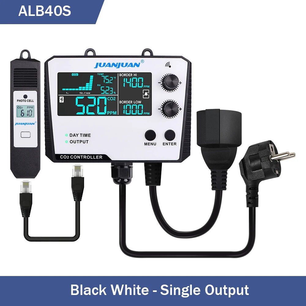 CO2 контроллер JUANJUAN ALB40S Black White EU Plug
