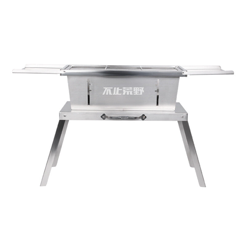 Уличный гриль, портативный складной барбекю-гриль, быстро открывающаяся за одну секунду походная настольная печь из нержавеющей стали для приготовления на углях.